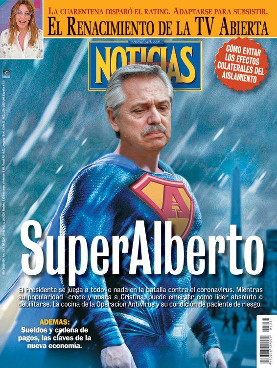 La inesperada tapa de Revista Noticias en cuarentena: "SuperAlberto"