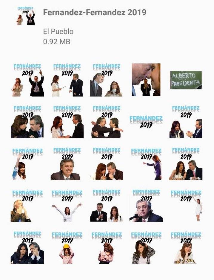 Elecciones 2019 | Ya están disponibles los nuevos sticker de la fórmula ...