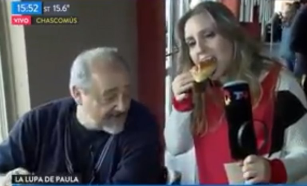 Insólito | Una notera de TN le comió las medialunas al entrevistado ...